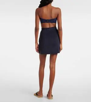 ERES Spa Cotton Terry Wrap Skirt - Blue