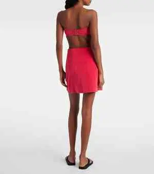ERES Cotton Terry Wrap Skirt - Red