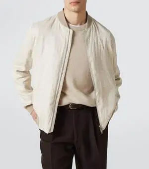 Zegna Linen Bomber Jacket