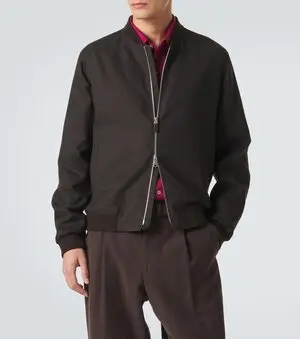 Zegna Linen Bomber Jacket - Brown