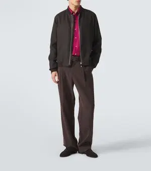 Zegna Linen Bomber Jacket - Brown