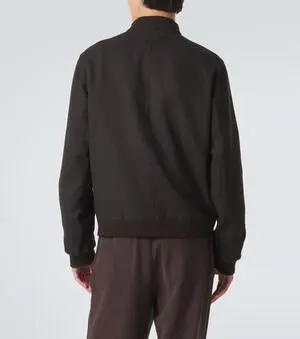 Zegna Linen Bomber Jacket - Brown