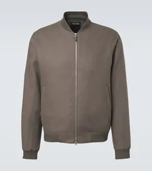 Zegna Linen Bomber Jacket - Grey