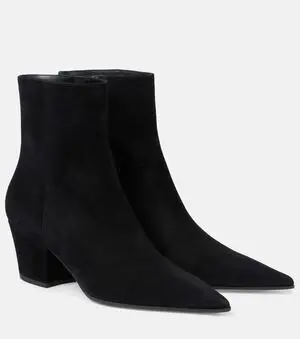 GIANVITO ROSSI Keinna 55 Suede Ankle Boots - Black