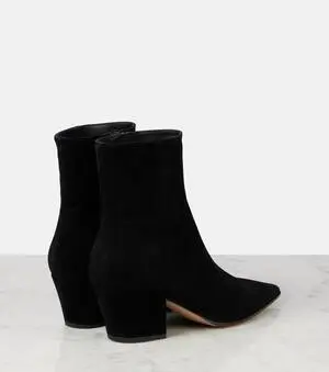 GIANVITO ROSSI Keinna 55 Suede Ankle Boots - Black