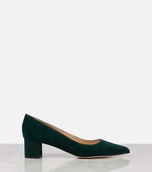 GIANVITO ROSSI Piper 45 Suede Pumps - Green