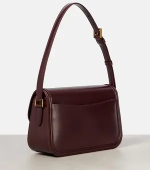 Saint Laurent Solferino Small Leather Shoulder Bag - Burgundy