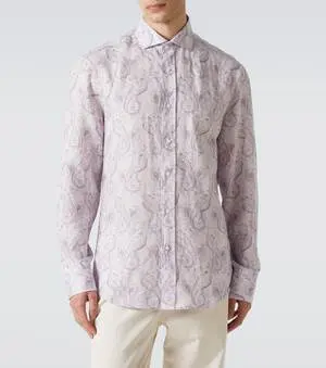 Brunello Cucinelli Printed Linen Shirt