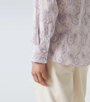 Brunello Cucinelli Printed Linen Shirt