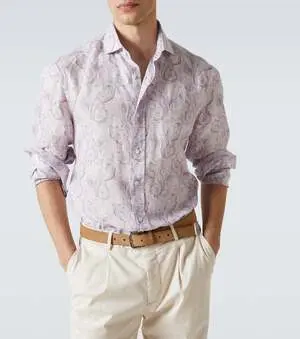 Brunello Cucinelli Printed Linen Shirt