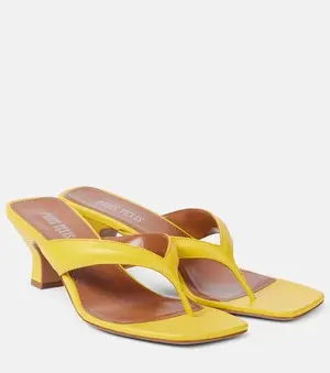 Paris Texas Portofino 55 Leather Thong Sandals - Yellow