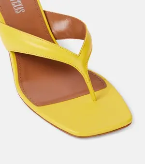 Paris Texas Portofino 55 Leather Thong Sandals - Yellow