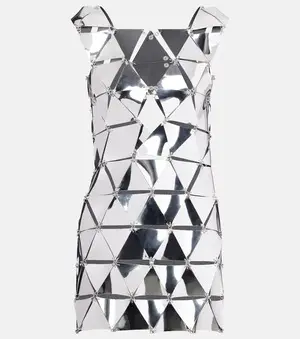 Rabanne Assembly Cutout Minidress - Silver