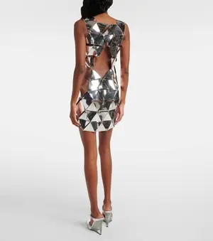 Rabanne Assembly Cutout Minidress - Silver