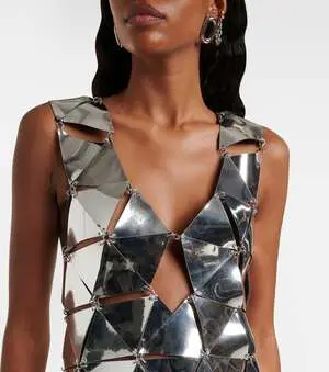 Rabanne Assembly Cutout Minidress - Silver