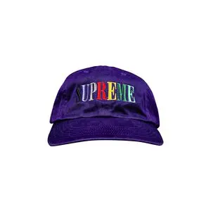 Supreme Multi Color Logo 6-panel Cap - Purple