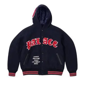 PALACE Hooded Varsity Jacket - Blue