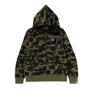 A BATHING APE 1st Camo Full Zip Hoodie - Green