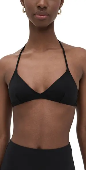 NILI LOTAN Triangle Bikini Top - Black