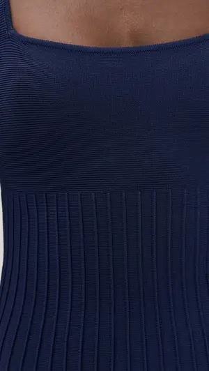 Staud Ellison Mini Dress - Navy