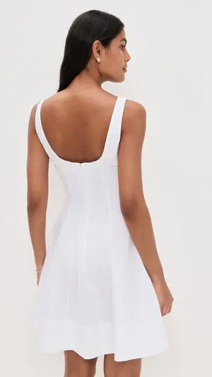 Staud Wells Mini Dress - White