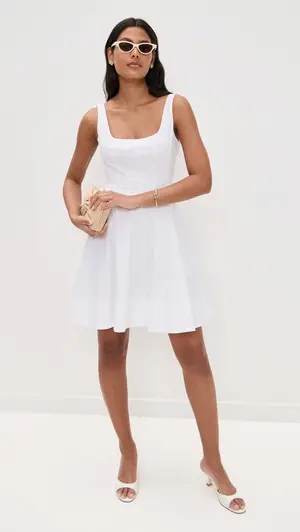 Staud Wells Mini Dress - White