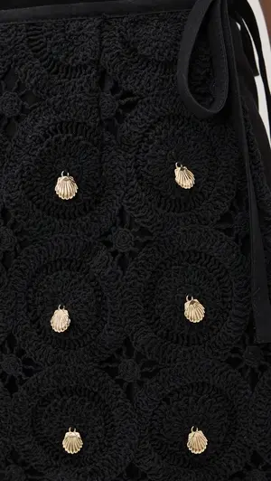 NEVER FULLY DRESSED Crochet Shell Wrap Skirt