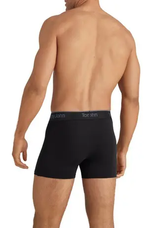 Tommy John Assorted 3-pack Second Skin 4-inch Stretch Modal Boxer Briefs - Black Monument