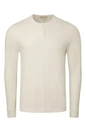 Onia Long Sleeve Slub Henley - White