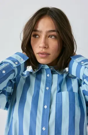 NEXT Stripe Oversized Button-up Shirt