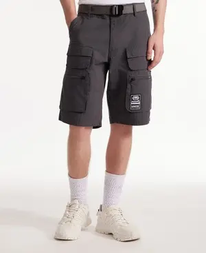 ECKO UNLTD. Belted Cargo Shorts - Magnet