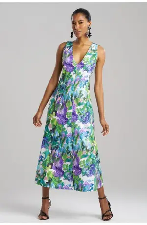 Natori Ayame V-neck Maxi Dress