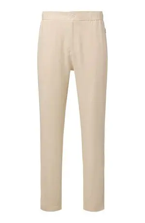 Onia Button Front Elastic Linen Pant - Oat