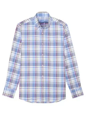 Robert Talbott Harrison Button Down Multicolor Plaid Oxford Shirt - Blue Multi