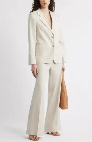 Nordstrom Linen Blend Boyfriend Blazer