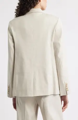Nordstrom Linen Blend Boyfriend Blazer