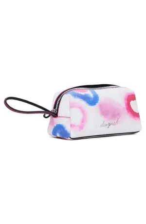 Desigual Faux Leather Wristlet - Fuchsia