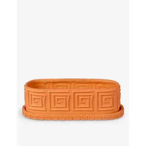 SELETTI Antonio Aricò Subpot Greca-pattern Terracotta Box 40cm - One-color