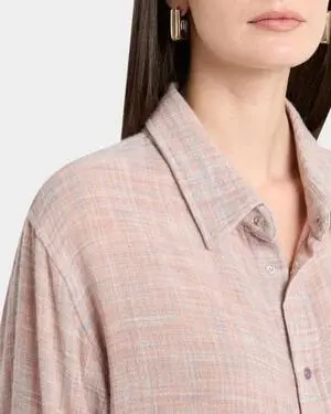 GOD & APOS;S TRUE CASHMERE Space Dye Gauze Cashmere Shirt - Amethyst