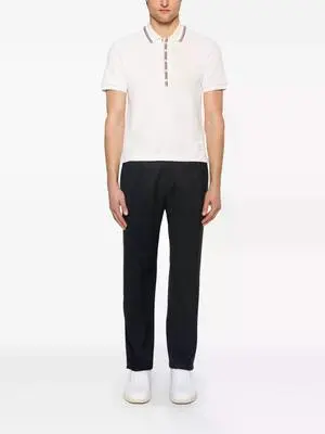 Thom Browne Rwb Stripe-detail Polo Shirt - Neutrals