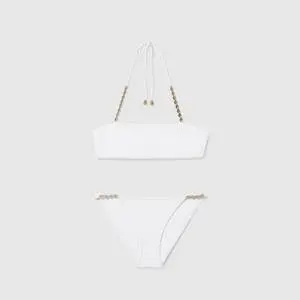 Gucci Sparkling Jersey Halterneck Bikini - White
