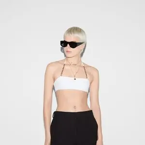 Gucci Sparkling Jersey Bikini With Chain Detail