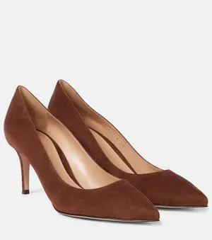 GIANVITO ROSSI 70 Suede Pumps - Brown