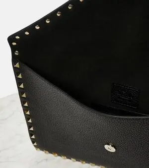 Valentino Garavani Rockstud Leather Clutch - Black