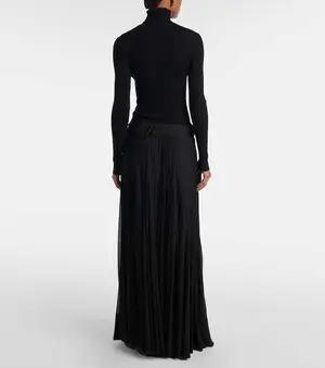 Burberry Pleated Maxi Skirt