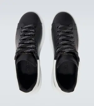 Alexander McQueen Oversized Leather Sneakers - Black