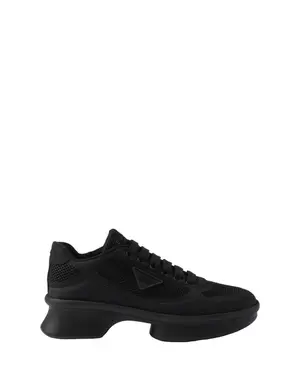 Prada Re-nylon And Mesh Fabric Sneakers - Black