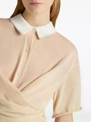 Ports 1961 Wrap Polo Top - Neutrals
