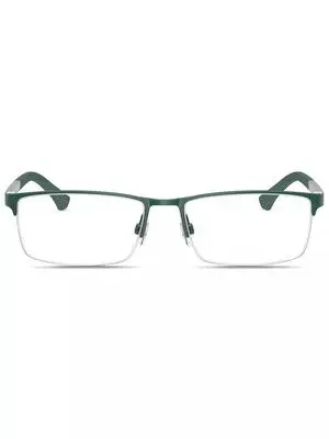 Emporio Armani Rectangle Frame Glasses - Green