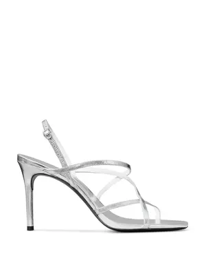 Tory Burch Multi-strap Stiletto Sandals - Silver